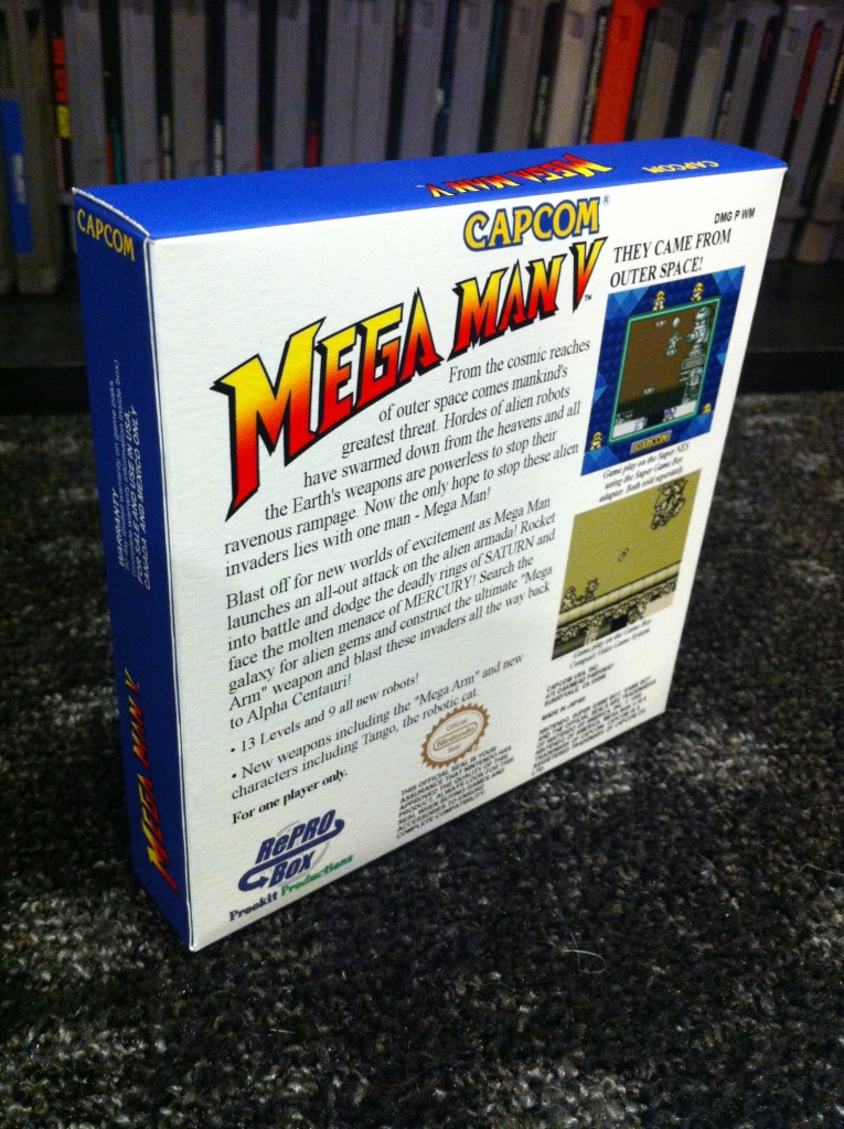 Mega Man 5 (game boy) Box Reproduction